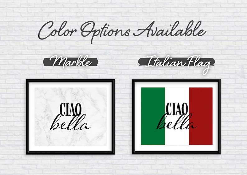 Ciao Bella PRINTABLE Sign in MARBLE, Hello Beautiful, Italia, Sign ...
