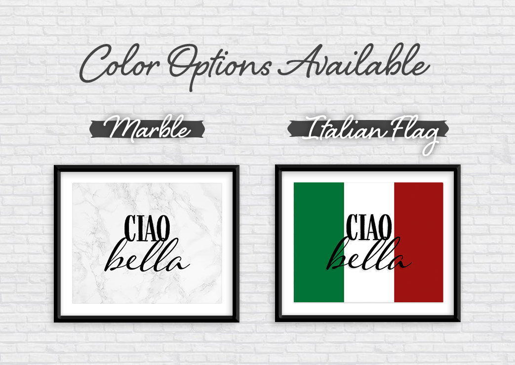 Ciao Bella PRINTABLE Sign, Hello Beautiful, Italia, Sign, Decor, Wall ...