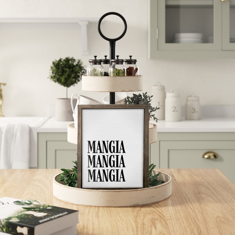 Kitchen Mangia PRINTABLE Sign in WHITE, Eat!, Cucina, Decor, Italian ...