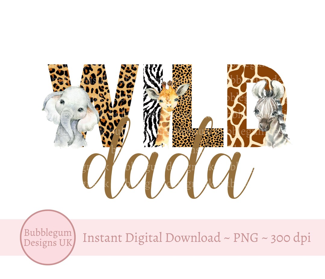 Wild Dada Baby Safari Animals PNG, Watercolor Baby Animals, 1st ...