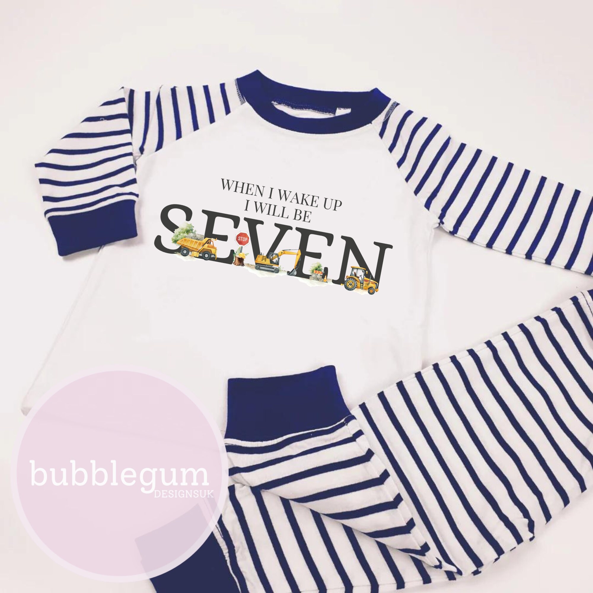 7th Birthday Construction Sublimation Design, When I Wake up I Will Be ...