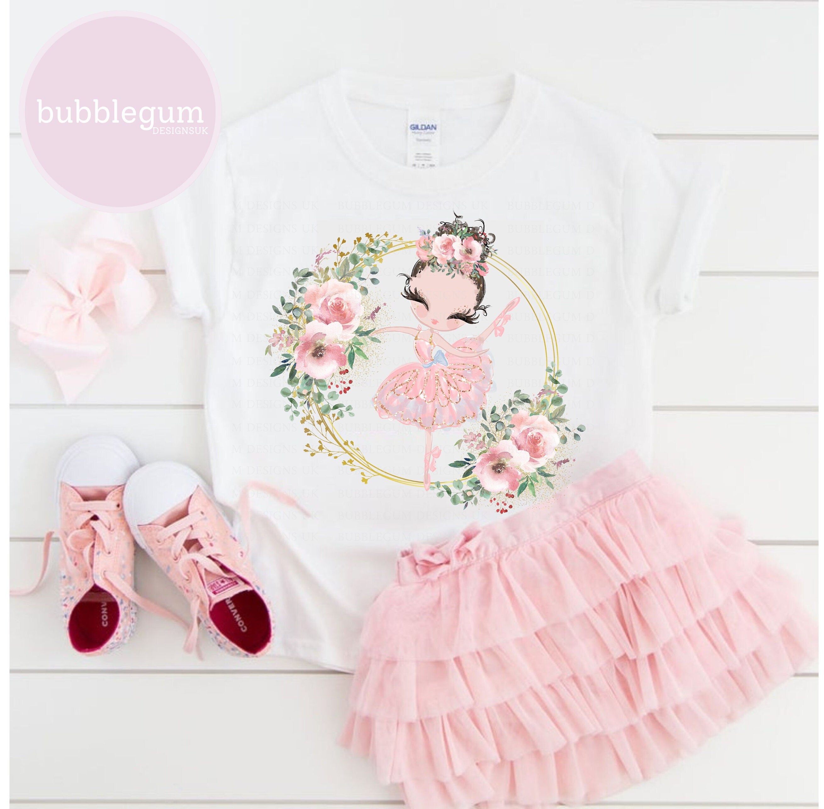 Pink Ballerina Wreath PNG, Sublimation Design, Ballet PNG, Ballerina ...