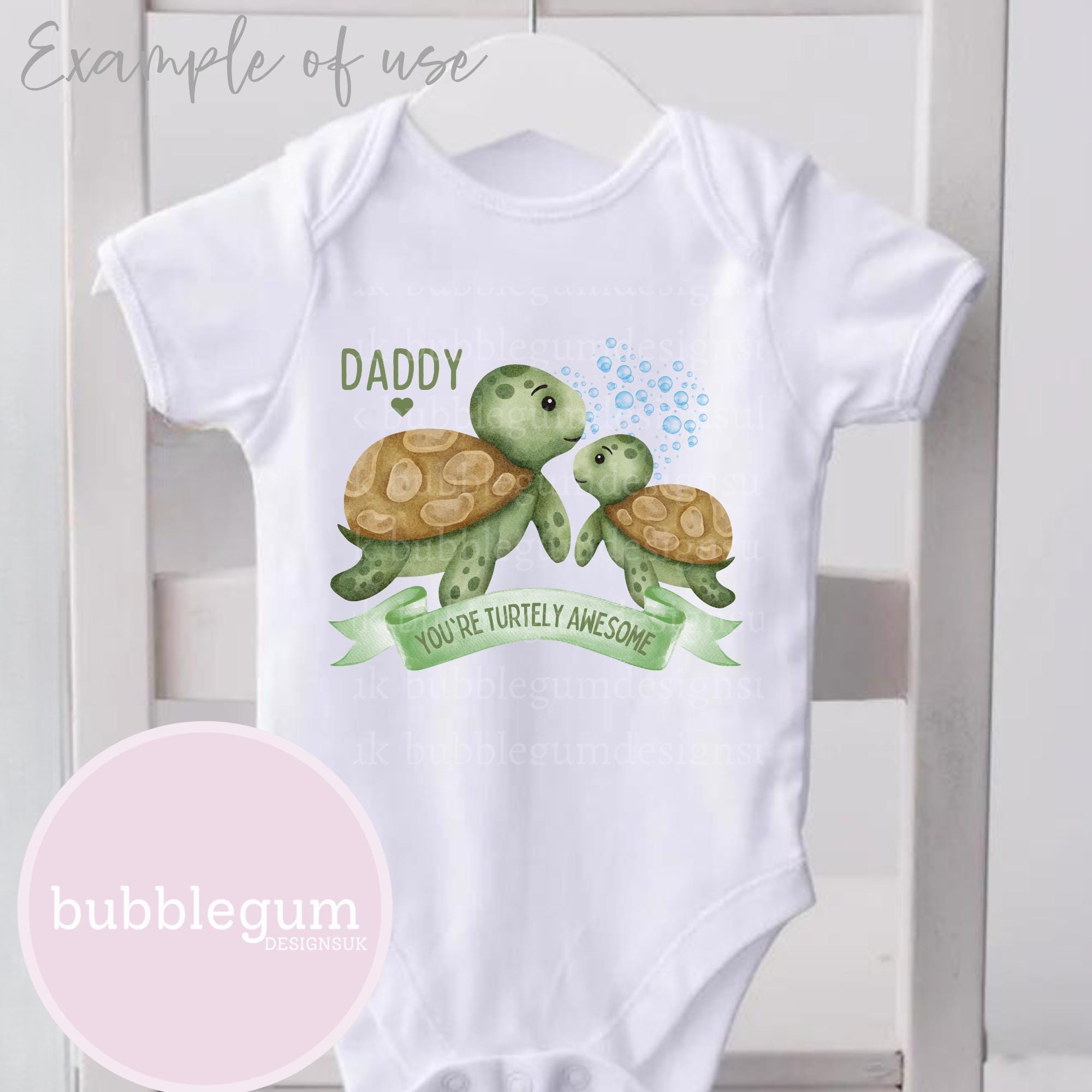 Cute Turtles Father's Day PNG, Daddy You're Turtley Awesome, Father's ...