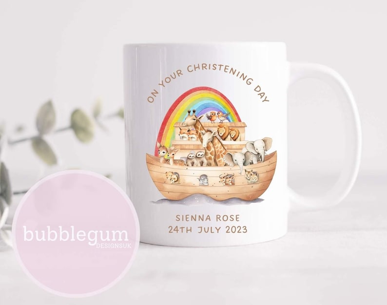 Noah's Ark & Rainbow PNG, Noah's Ark Sublimation Design, Baptism ...