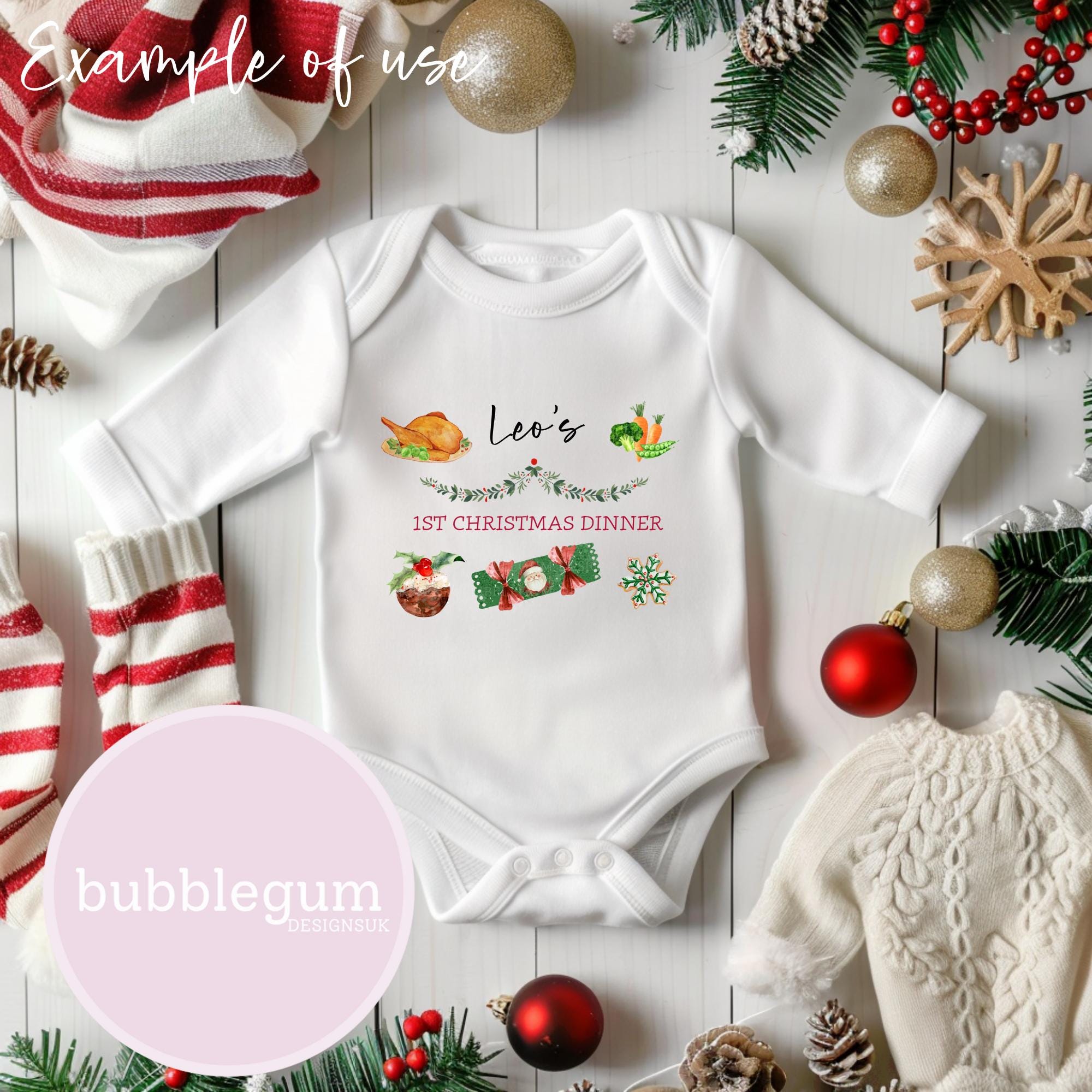 My First Christmas Dinner PNG, Christmas Clipart, 1st Christmas Design ...