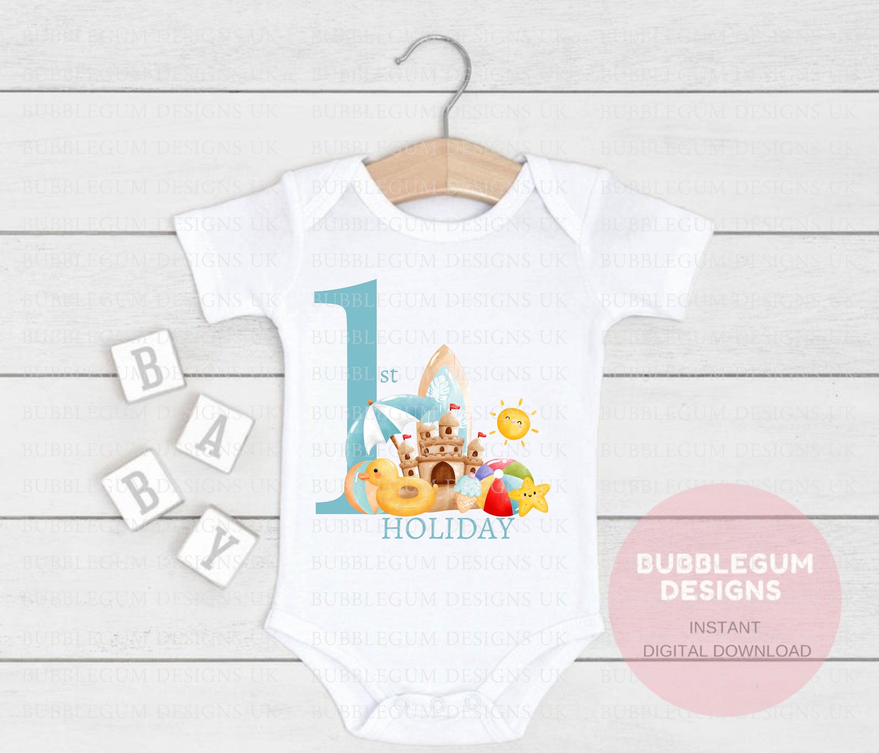 Blue First Holiday PNG Beach Holiday Design Sublimation - Etsy UK