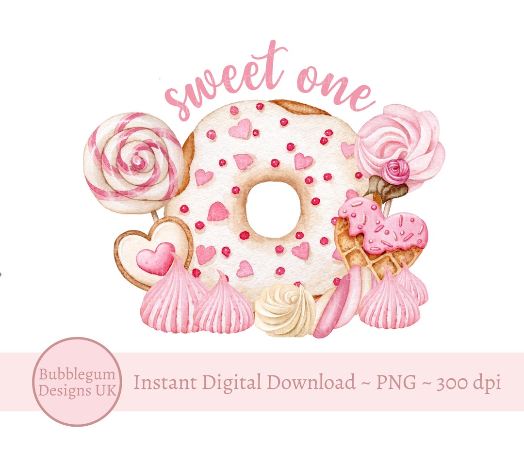 Sweet One 1st Birthday PNG, Sweet Treats Birthday Clipart, Girls 1st ...