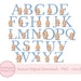 Cute Blue Gingerbread Boy Alphabet PNG, Gingerbread 26 Individual ...