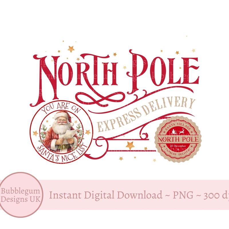 North Pole Postmark - Etsy