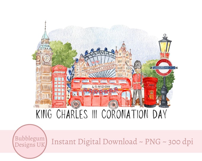 King Charles III Coronation Day, London Skyline PNG, Coronation Day ...