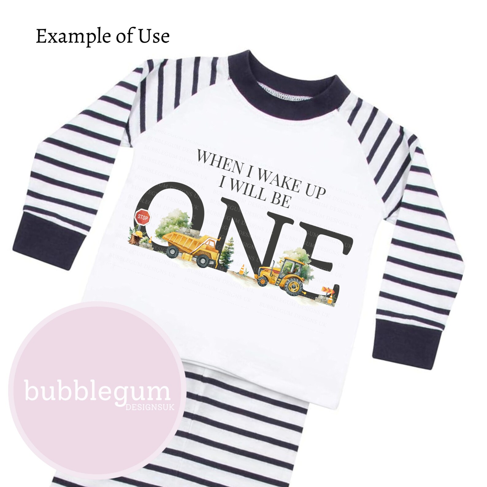 1st Birthday Construction Sublimation Design, When I Wake up I Will Be ...