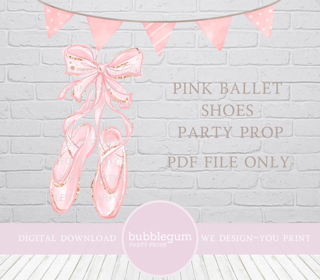 Ballet Shoes Big Cutout Party Prop, Ballerina Party Character Prop ...
