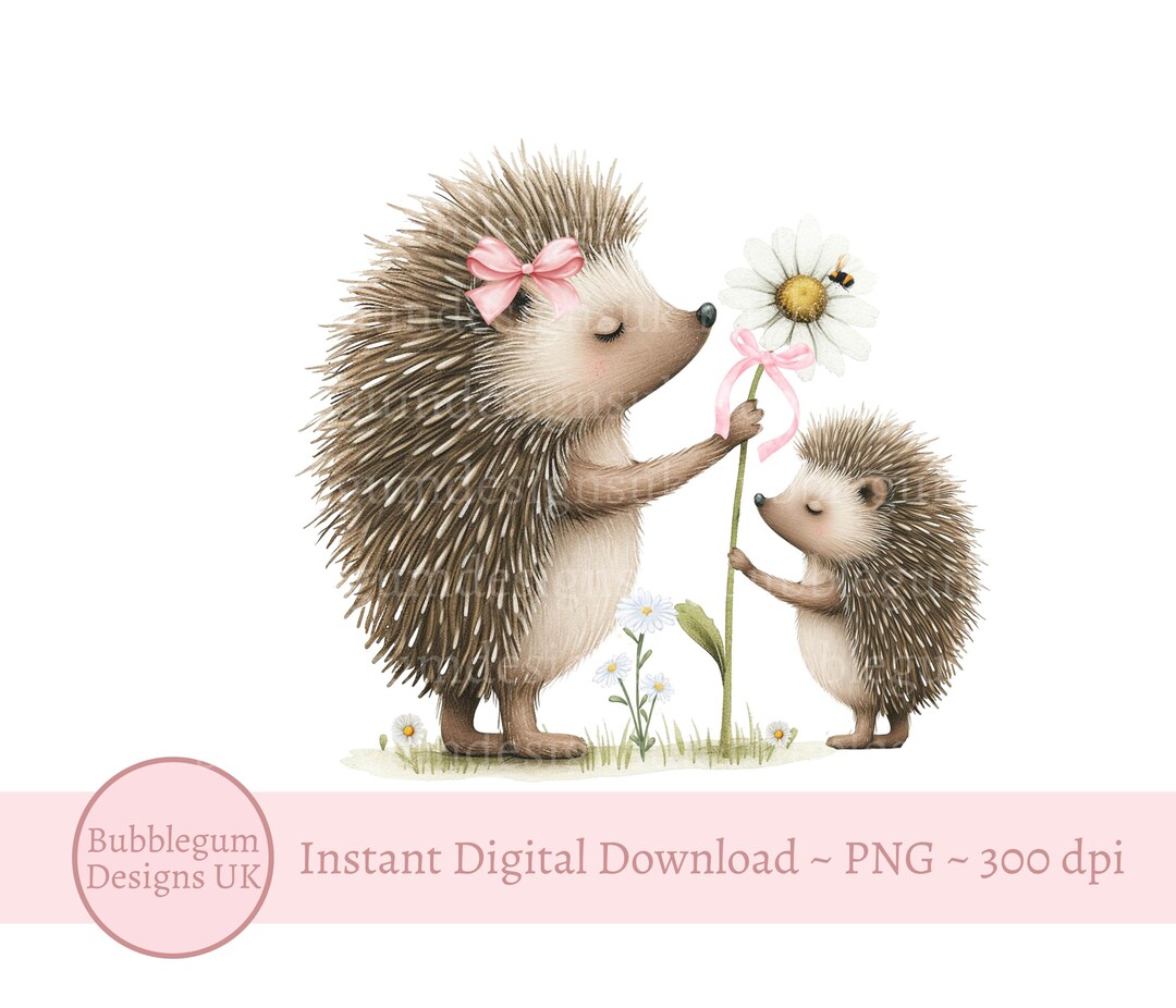 Hedgehogs Mother's Day PNG, Mummy, Mom, Mothers Day Card Design, Mummy ...