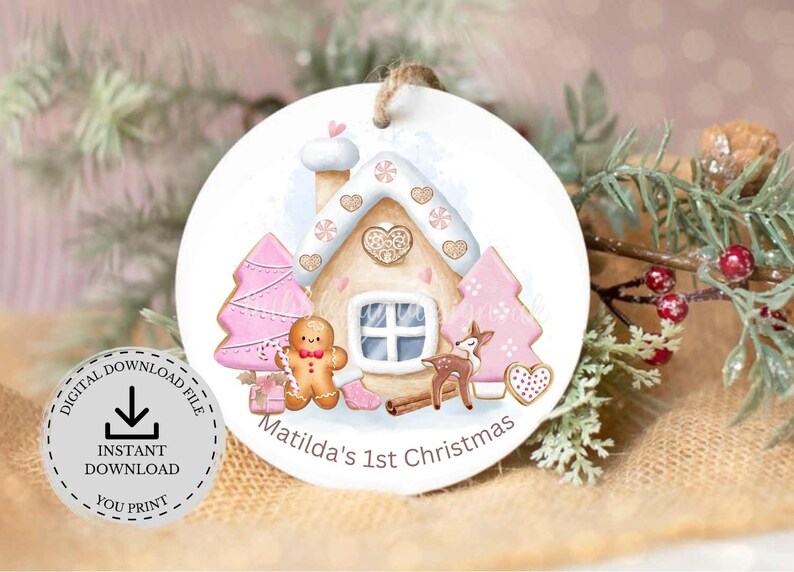 Pink Gingerbread Cookie Cottage PNG Christmas Clipart - Etsy