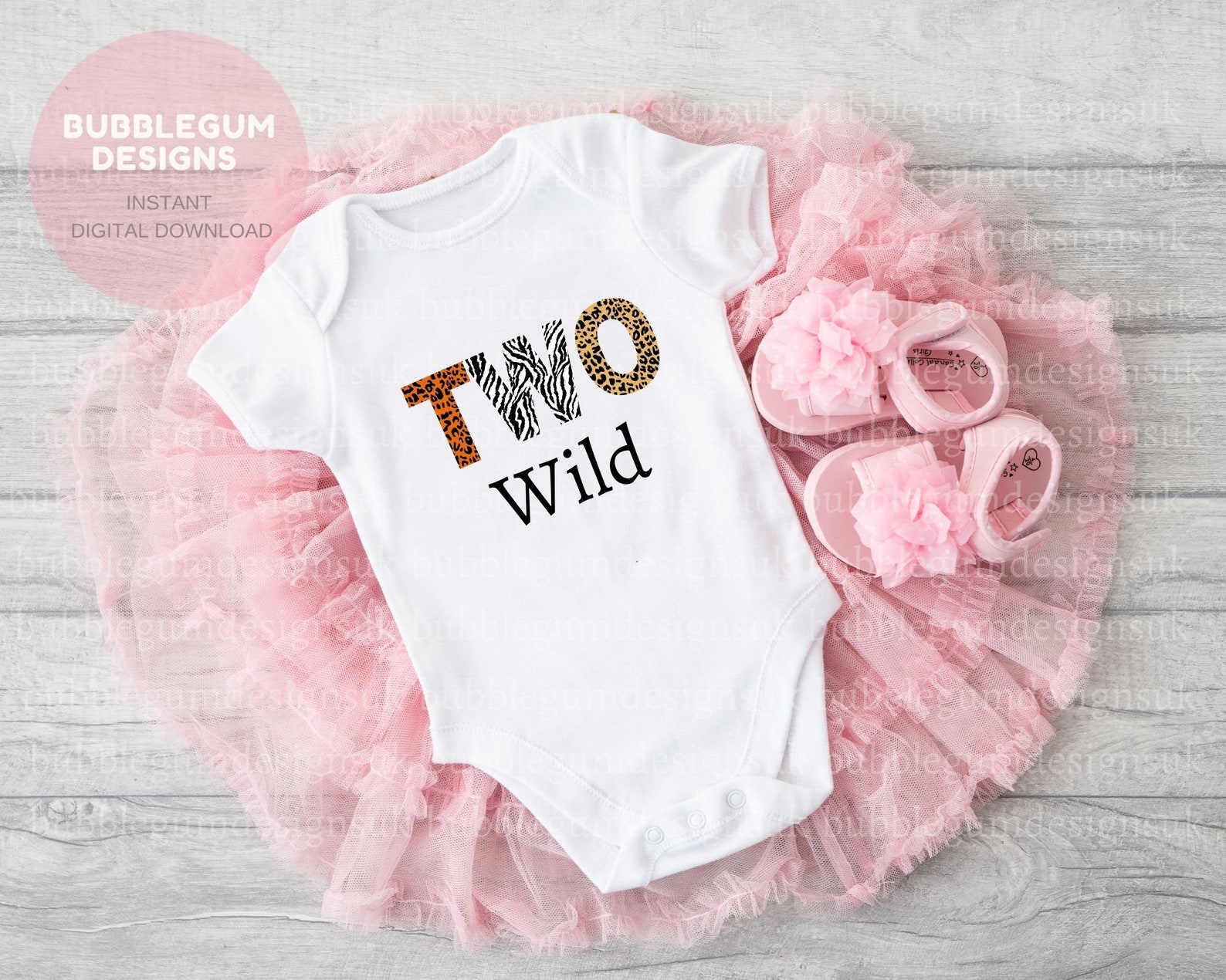 Set of 3 Safari Animal Print Words PNG Wild One Two - Etsy