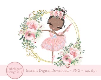 Cute Ballerina Clipart Ballerina Clip Art Ballerina in Pink - Etsy