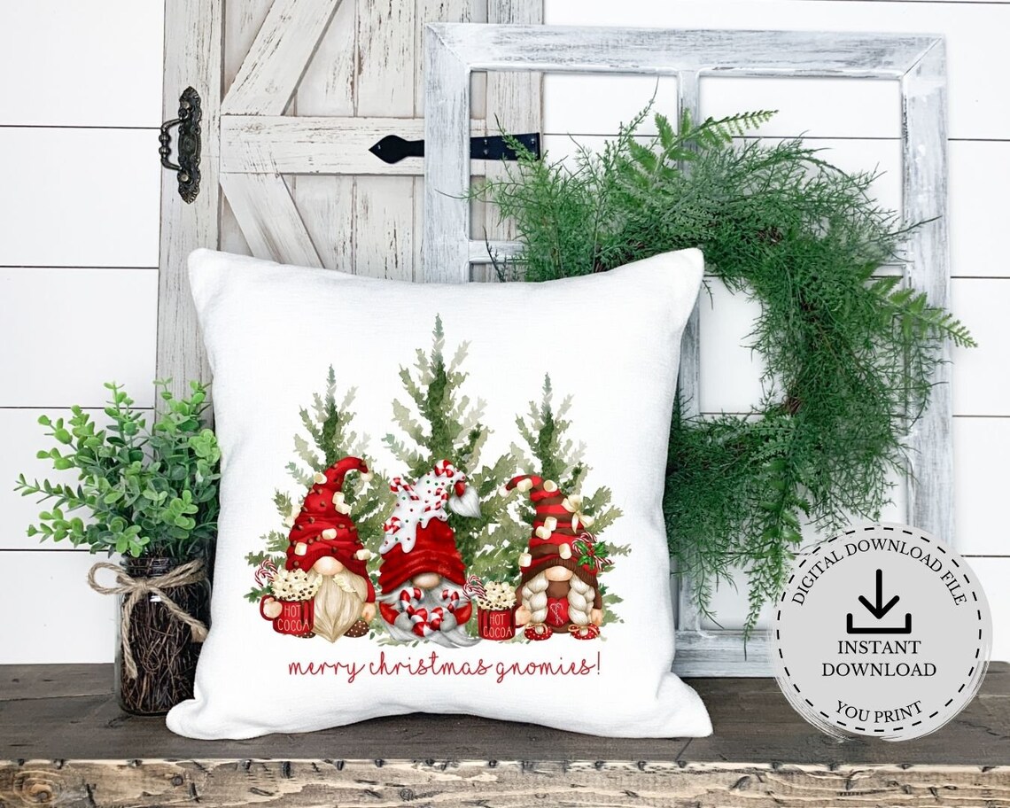 Christmas Gnomes PNG, Merry Christmas Gnomies Clip Art, Sublimation ...