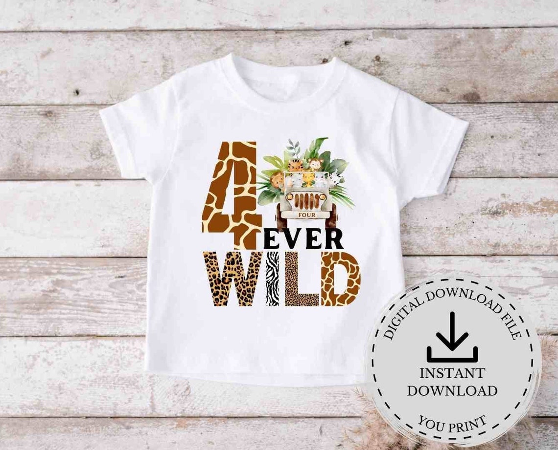 4 Ever Wild Safari Animals Truck PNG Watercolor Zoo - Etsy