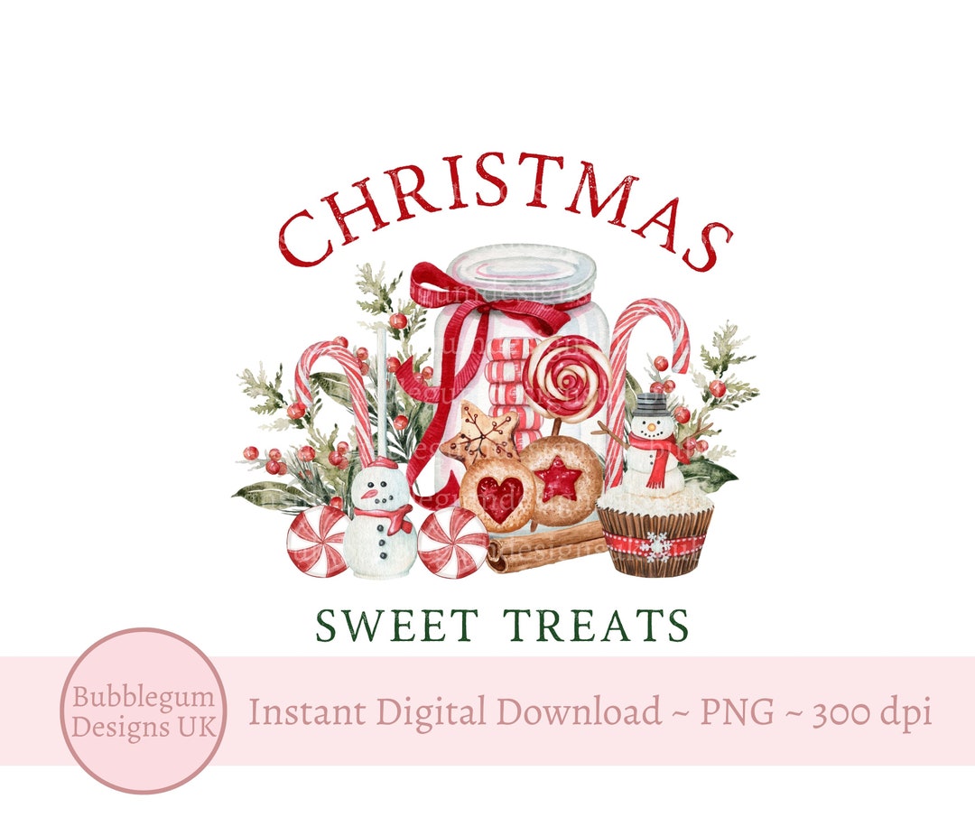 Christmas Sweet Treats PNG, Christmas Candy Canes, Cookies, Cakes ...