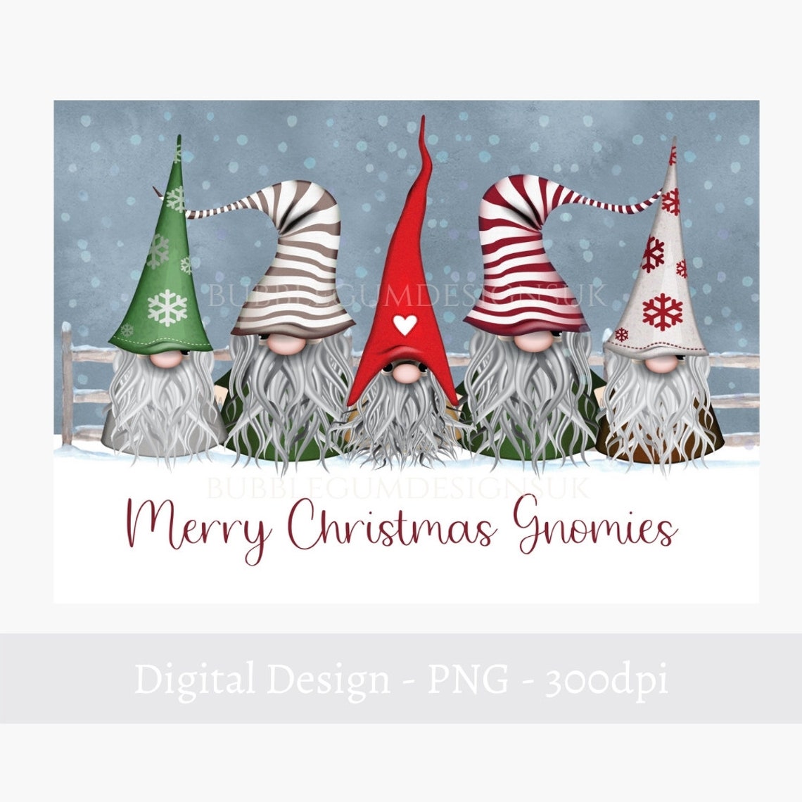 Scandi Christmas Gnomes PNG Merry Christmas Gnomies Clip Art | Etsy