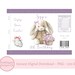 A4 Green Printable Easter Bunny Mail Shipping Label JPG, Easter Bunny ...