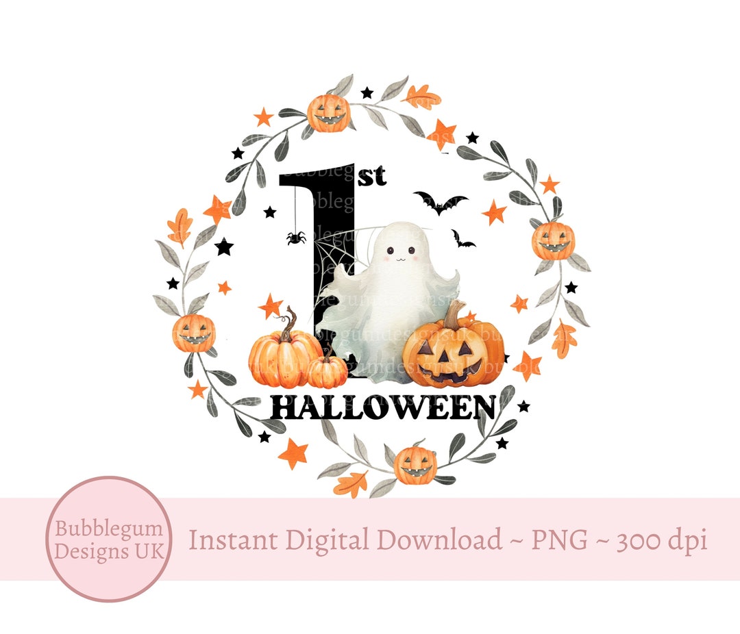 My First Halloween PNG, Halloween Baby Vest PNG, 1st Halloween Ghost ...