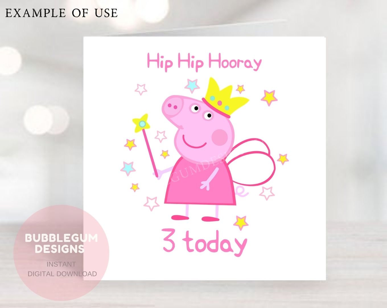 Peppa Pig 3rd Birthday PNG Peppa Pig Sublimation Design - Etsy Australia