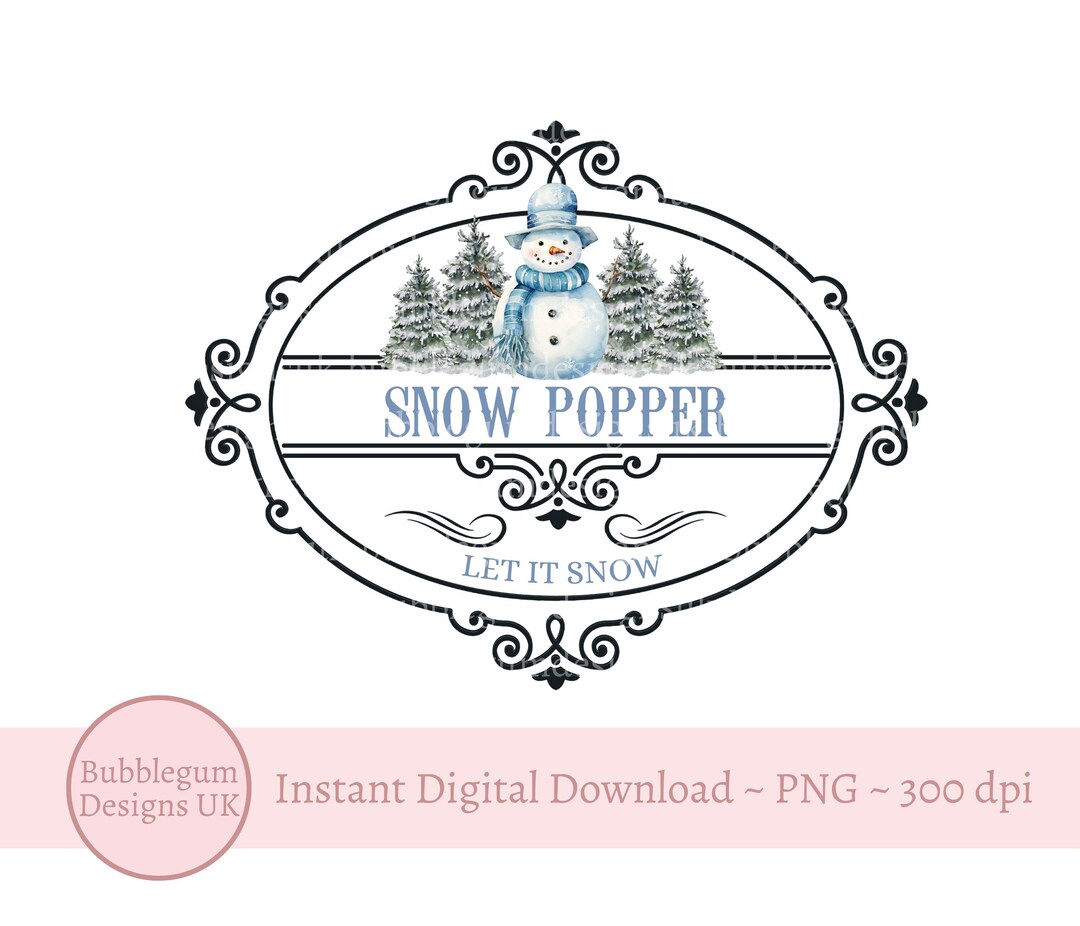 Snow Popper Label PNG, Magic Snow Sticker Design, Christmas Label ...