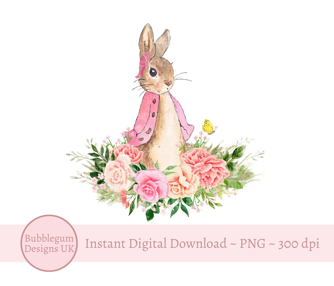Peter Rabbit Pink Flopsy Bunny PNG Diseño de sublimación - Etsy México