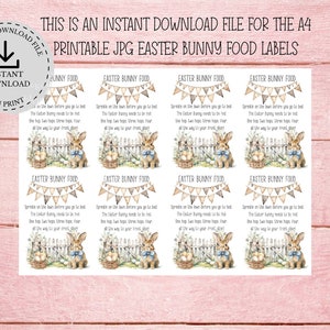 Easter Bunny Food Label PNG, Easter Bunny Food Sticker Design, Cute ...