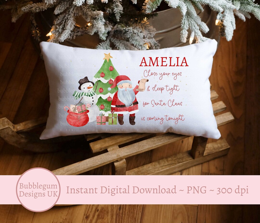 Christmas Eve Pillow PNG Sublimation Design, Christmas Eve Pillow ...