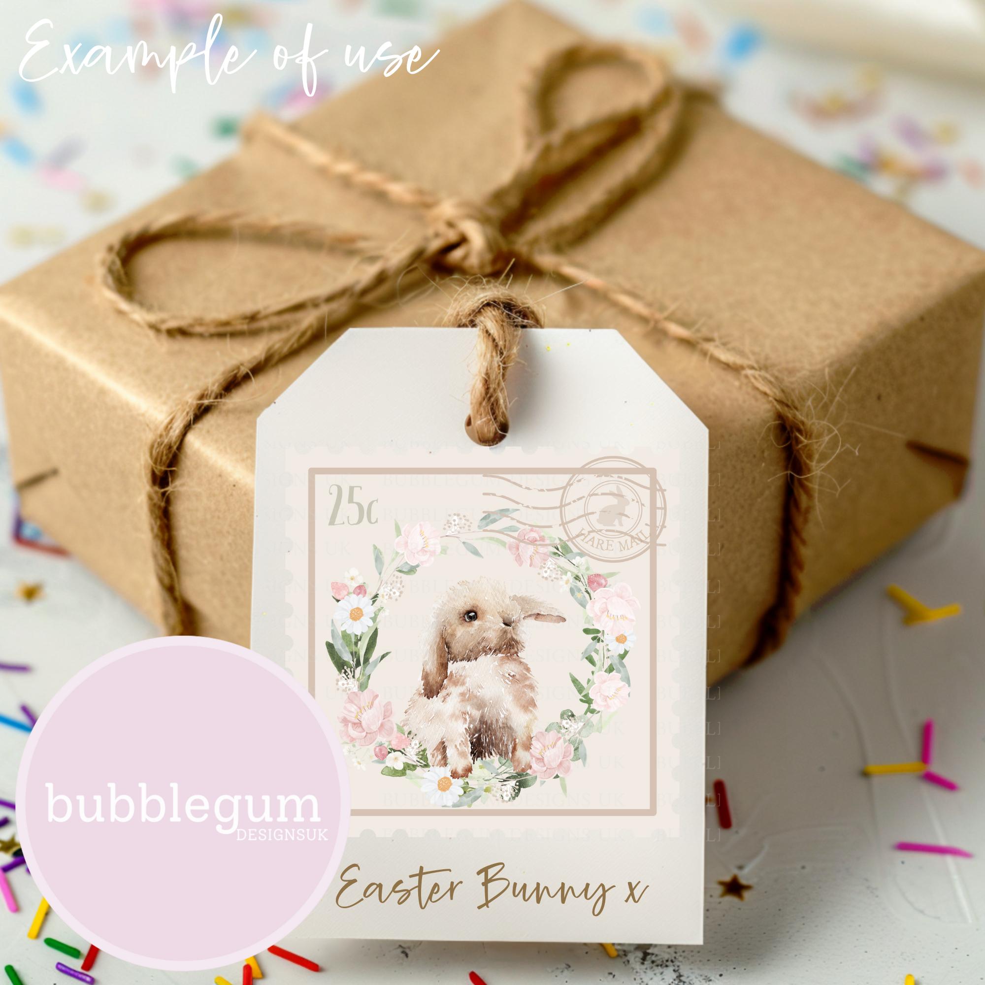 Easter Bunny Mail Postage Stamp Set PNG, Bunny Rabbit Stamps Set ...