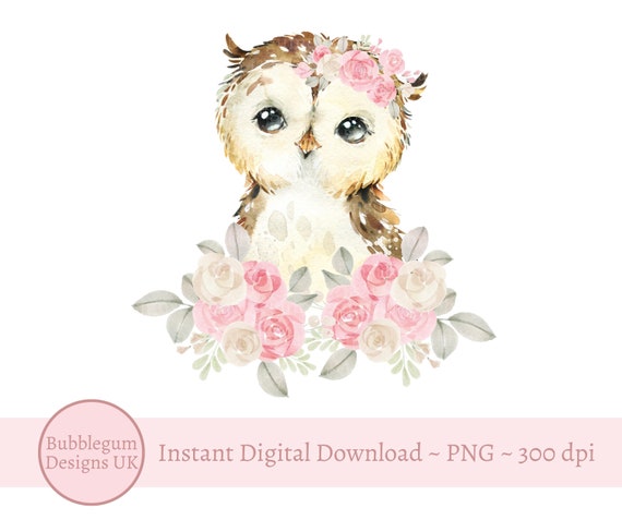 Baby Uil Clipart Roze DIAMOND PAINTING FULL SET BABY GIRL UIL