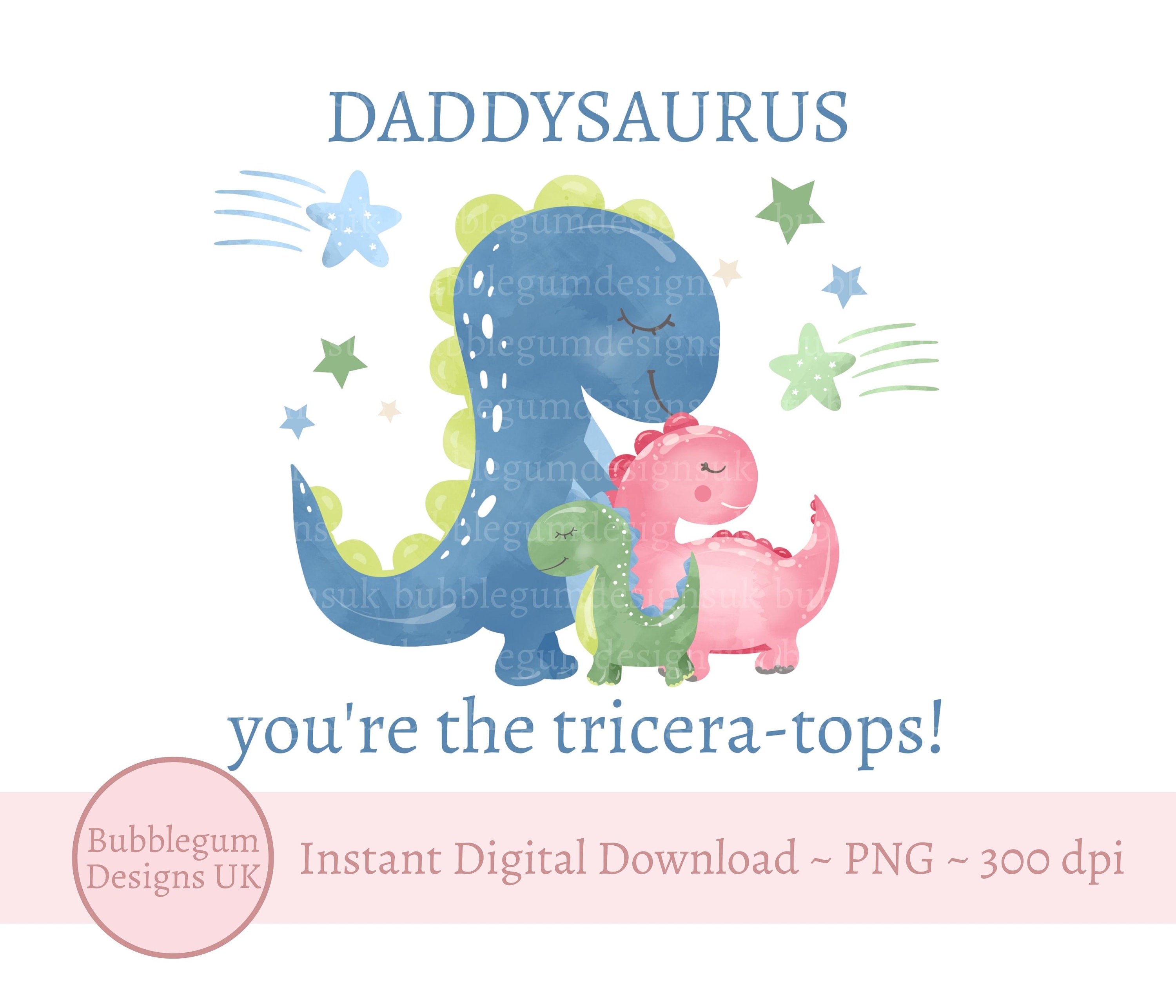 Daddysaurus Father's Day PNG Dinosaur Clipart You're - Etsy