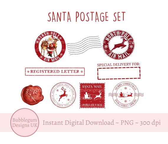Sello De Santa Claus Imprimible Santa Claus Clipart, Christmas