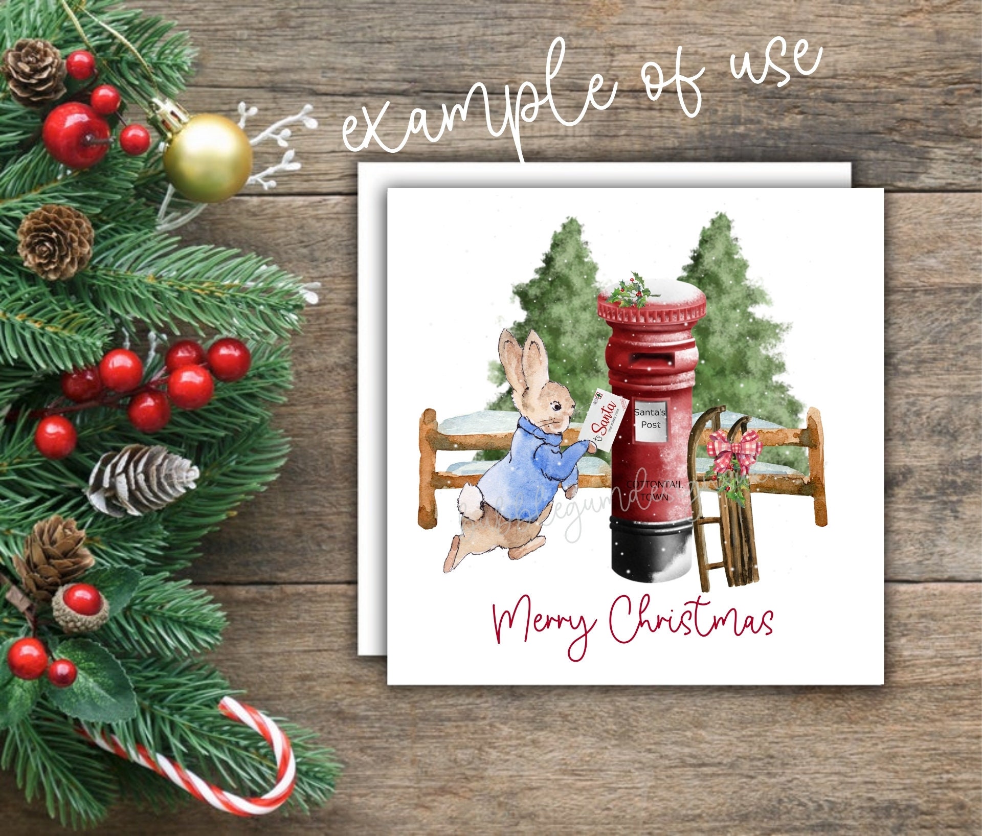 Peter Rabbit Christmas Postbox PNG Peter Rabbit Sublimation - Etsy UK