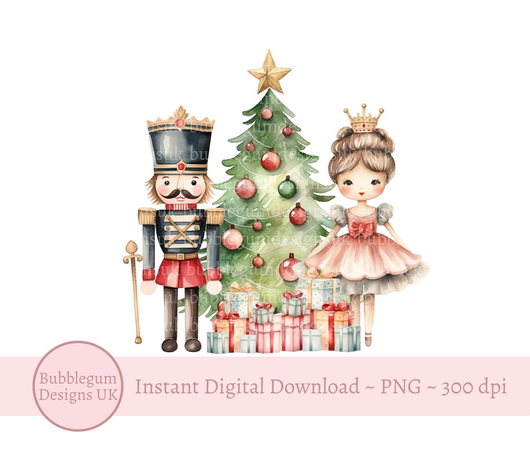 Nutcracker Ballerina Tree PNG, Nutcracker Sublimation Design, Santa ...