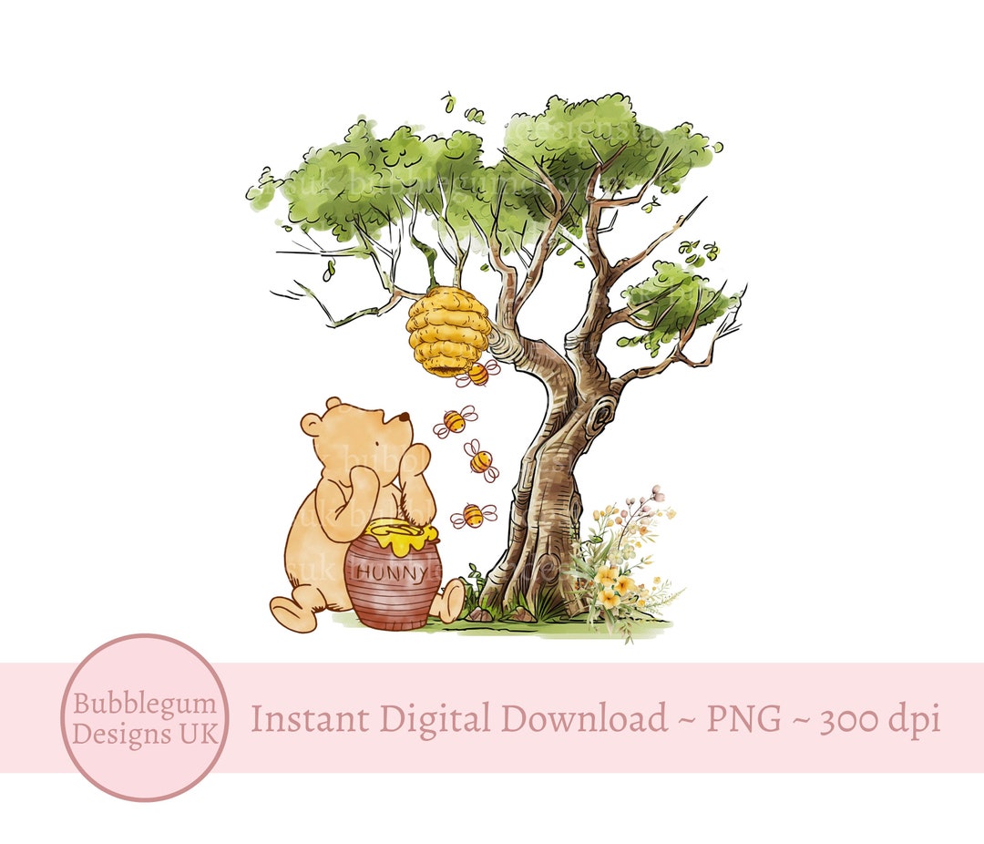 Winnie the Pooh PNG, Winnie Sublimation Design, Pooh Bear Birthday ...