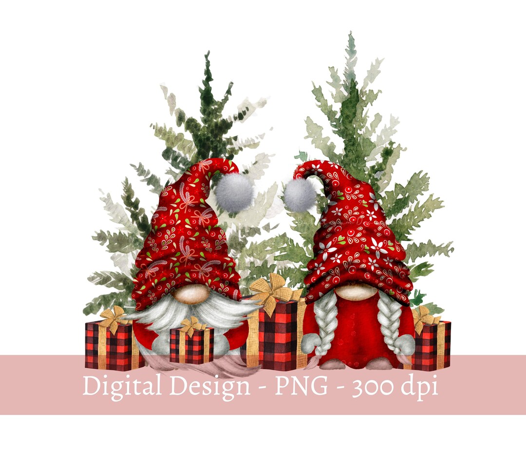 Christmas Gnomes and Gifts PNG Christmas Clip Art Christmas - Etsy