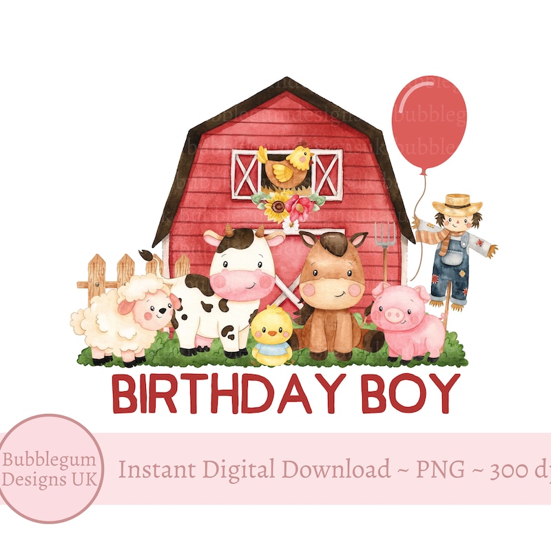 Farm Birthday Svg - Etsy