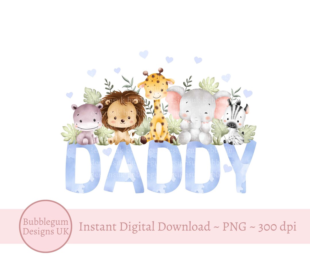 Blue Safari Father's Day Daddy PNG, Father's Day Sublimation Design ...