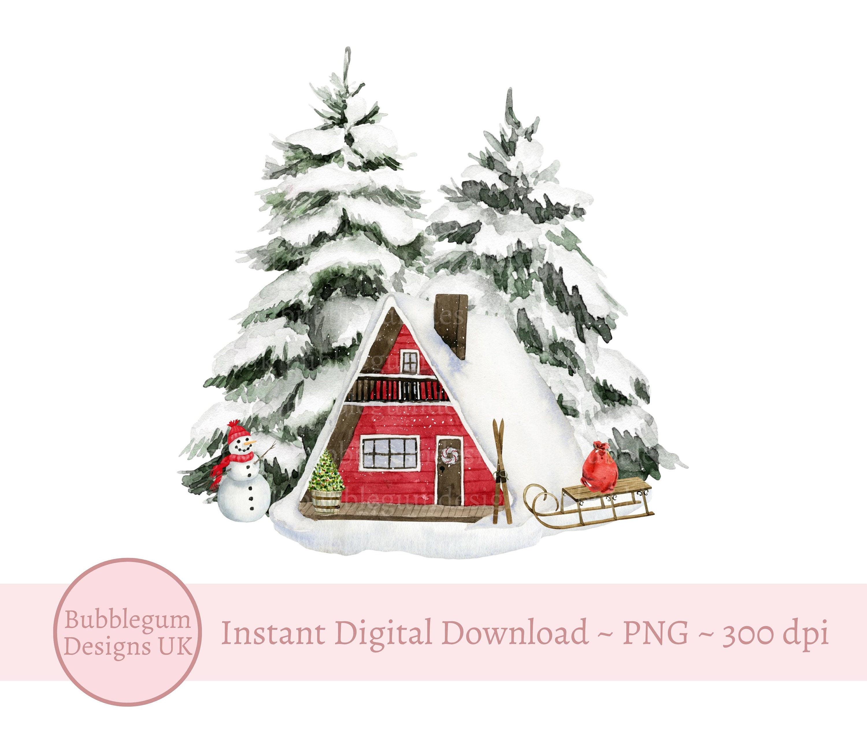 Christmas Cabin Clipart