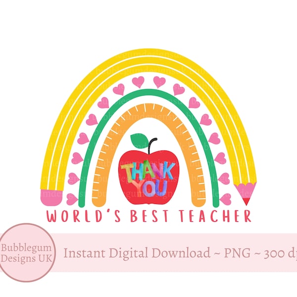 Rainbow Thank You - Etsy