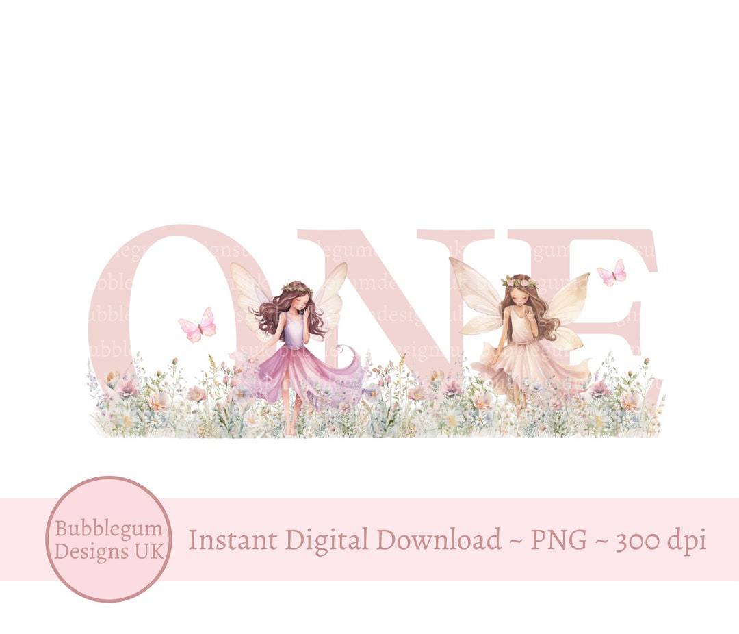 Pink Fairy Wildflower One PNG, Fairies Sublimation Design, Fairy ...