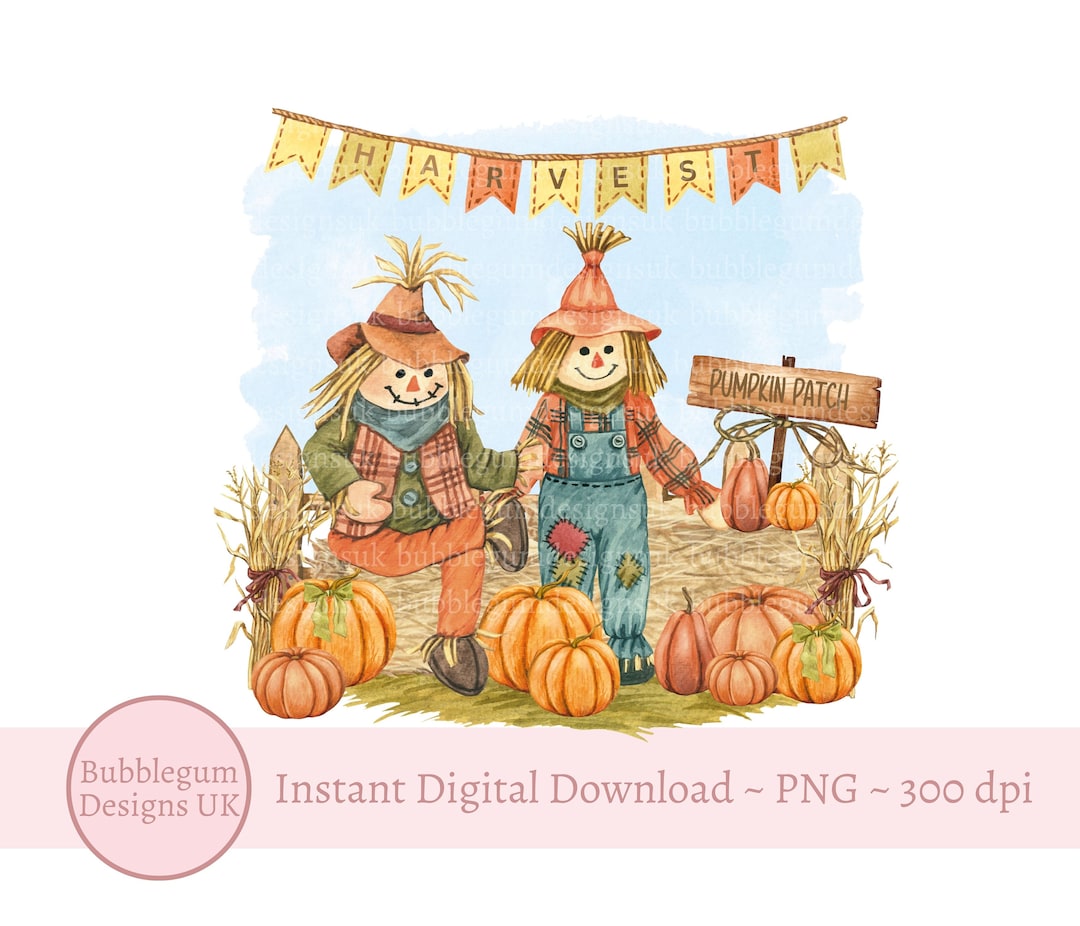 Scarecrow Pumpkin Patch PNG, Scarecrow Pumpkin Clip Art, Autumn Fall ...
