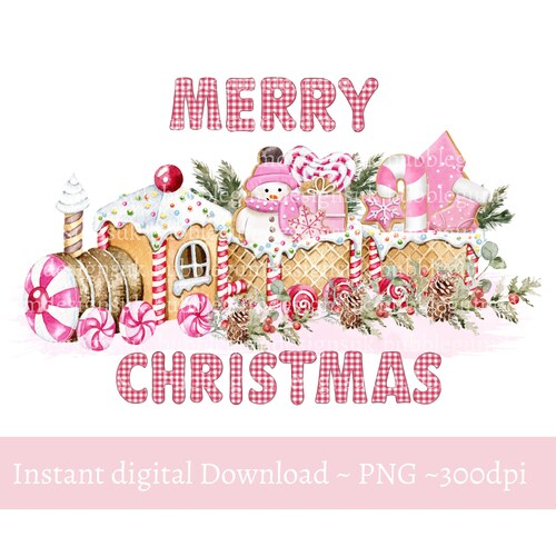 Pink Christmas Cookie Train PNG Christmas Clip Artcandy Cane - Etsy