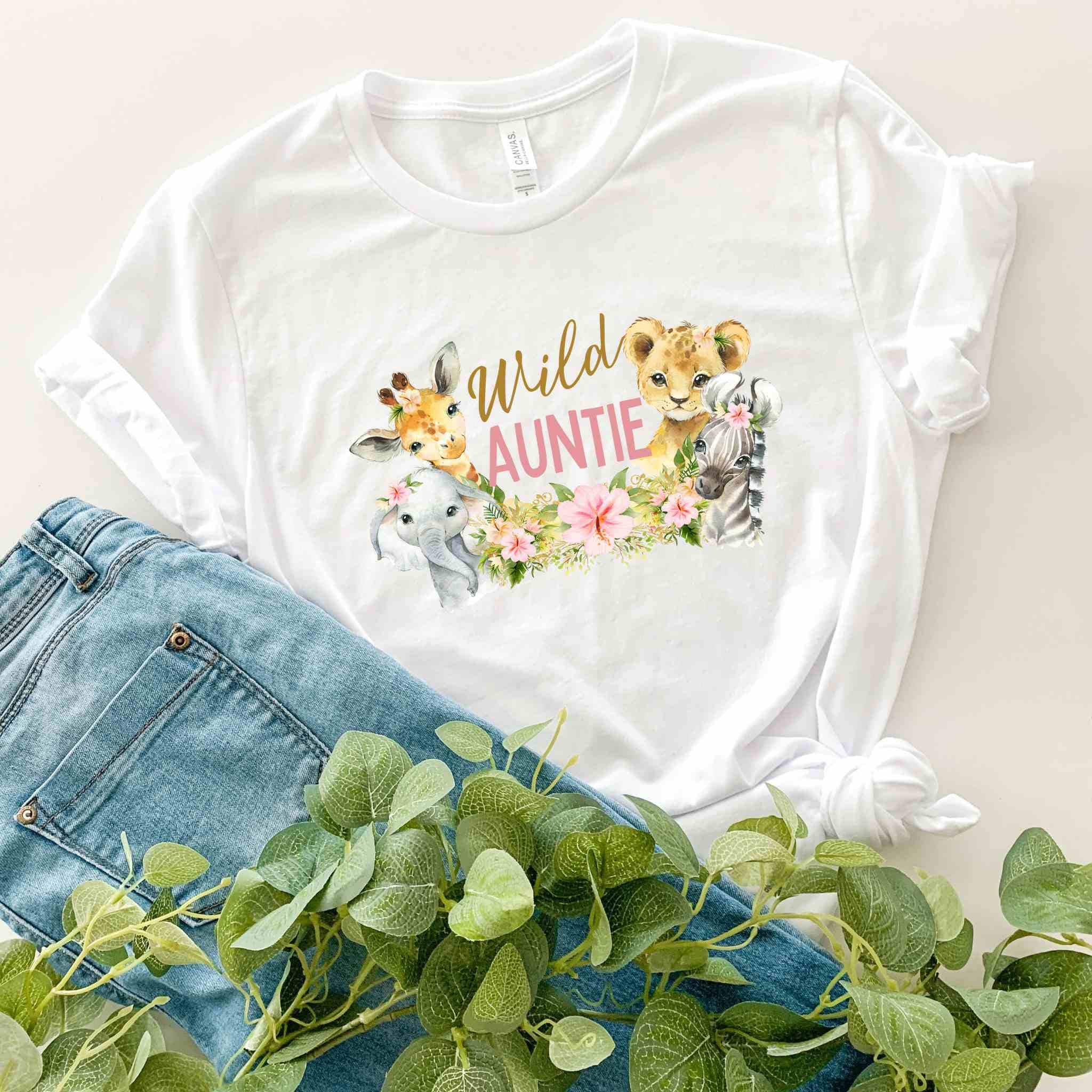 Wild Auntie Baby Safari Animals PNG, Watercolor Baby Animals, Aunt T ...