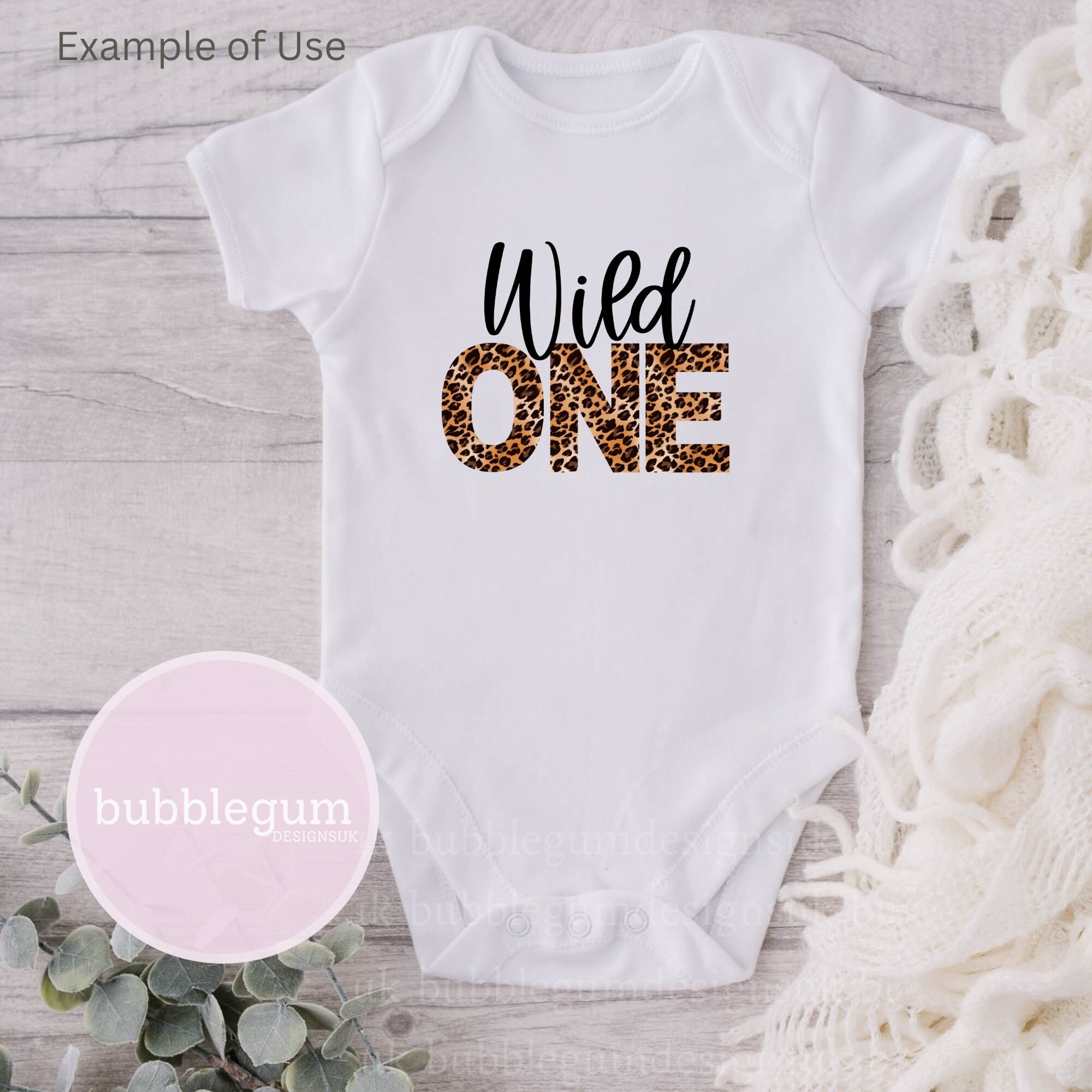 4 X Wild One Animal Print PNG, Safari 1st Birthday T Shirt Sublimation ...