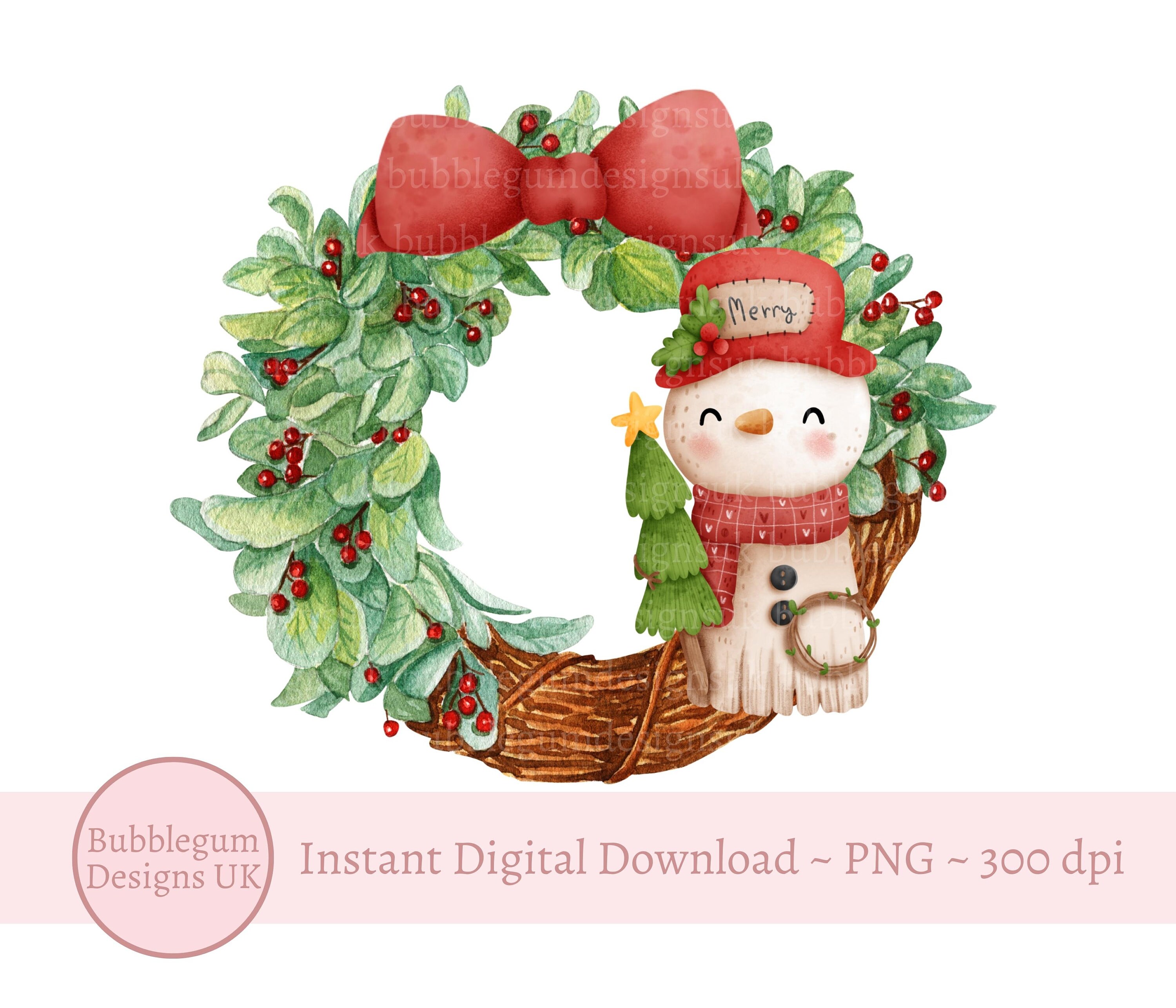 Primitive Snowman Clip Art