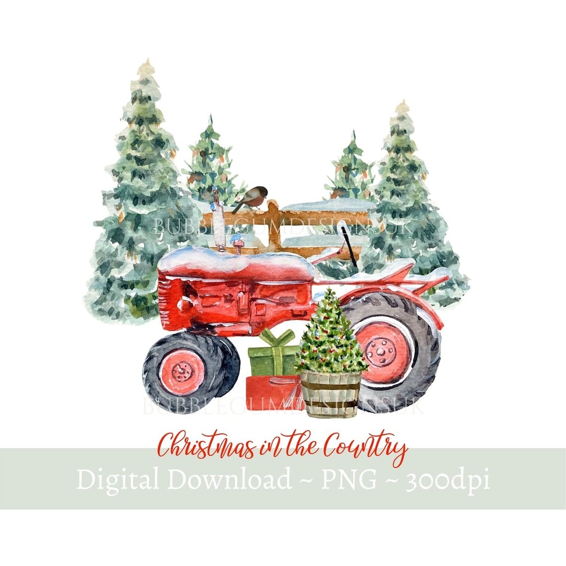 Christmas at the Farm PNG Christmas Clip Art Christmas Card | Etsy